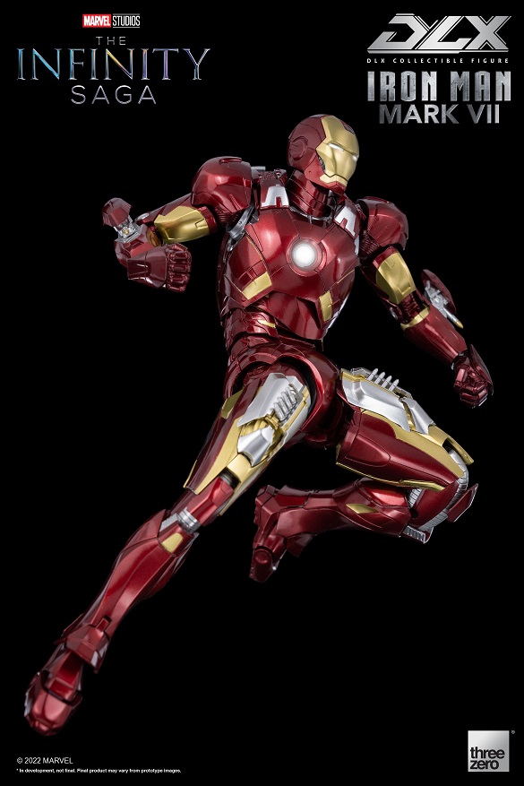 Iron Man Mark 7 DLX Collectible Figure| Threezero Avengers: Infinity Saga DLX
