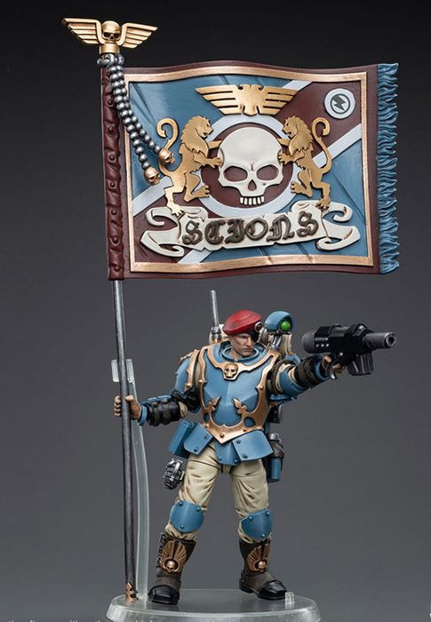Astra Militarum Tempestus Scions Command Squad 55th Kappic Eagles Banner Bearer 1/18 Scale ...