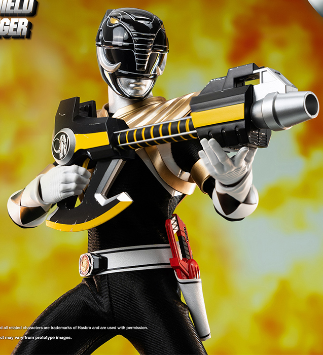 Dragon Shield Black Ranger 1/6 Scale FigZero | Mighty Morphin Power Rangers | threezero