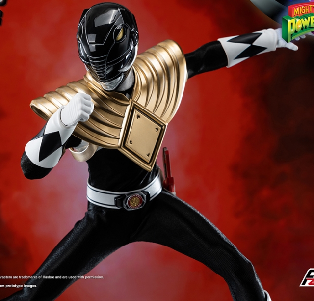 Dragon Shield Black Ranger 1/6 Scale FigZero | Mighty Morphin Power Rangers | threezero