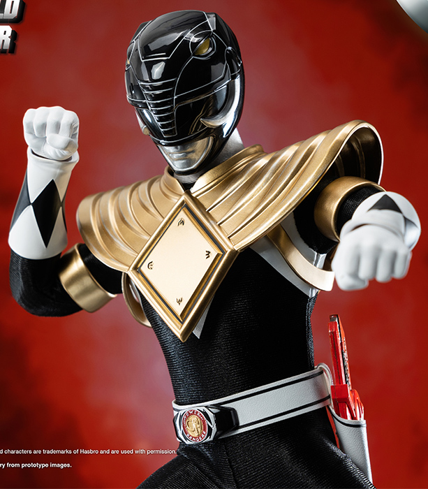 Dragon Shield Black Ranger 1/6 Scale FigZero | Mighty Morphin Power Rangers | threezero
