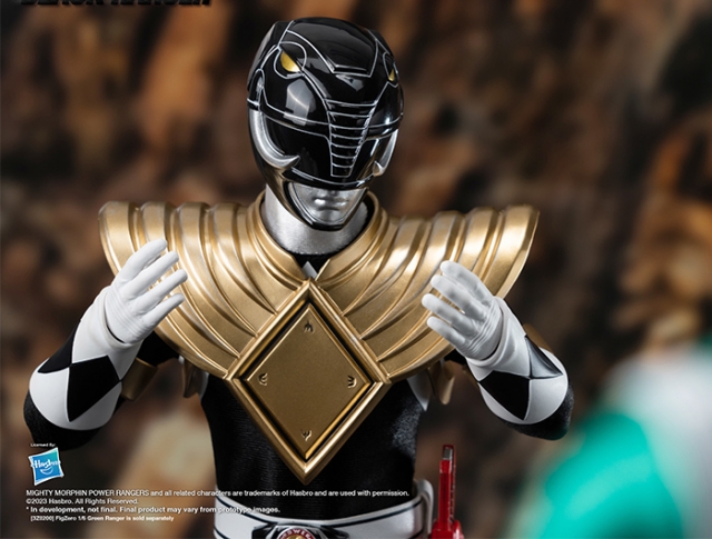 Dragon Shield Black Ranger 1/6 Scale FigZero | Mighty Morphin Power Rangers | threezero