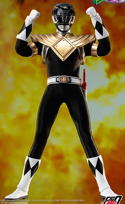 Dragon Shield Black Ranger 1/6 Scale FigZero | Mighty Morphin Power Rangers | threezero