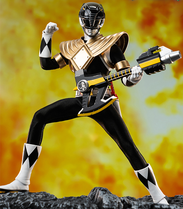 Dragon Shield Black Ranger 1/6 Scale FigZero | Mighty Morphin Power Rangers | threezero