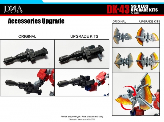 DK-43 Upgrade Kit for Transformers Studio Series 03 Optimus Prime Gamer ...