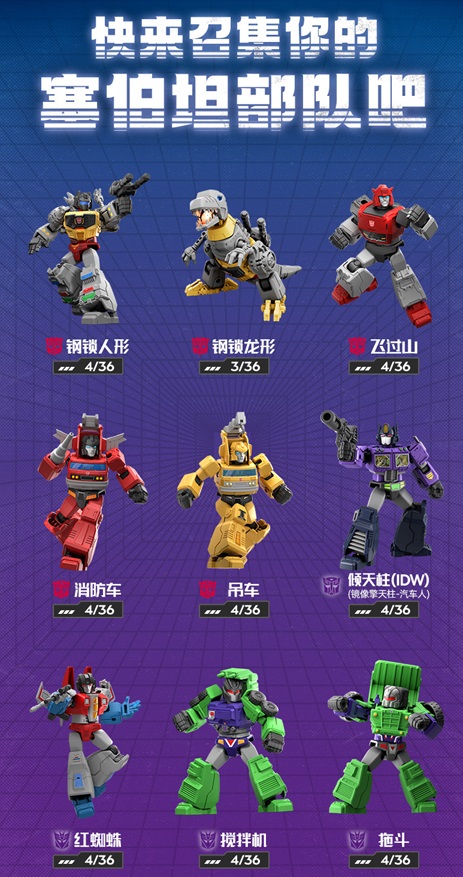 G1 Galaxy Version Vol. 2 Box of 9 Blind Box Model Kits | Transformers ...