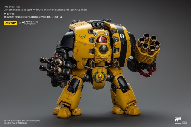 Imperial Fists Leviathan Dreadnought with Cyclonic Melta Lance and Storm Cannon | JoyToy ...