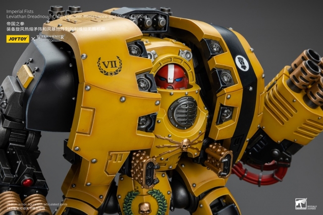 Imperial Fists Leviathan Dreadnought with Cyclonic Melta Lance and Storm Cannon | JoyToy ...