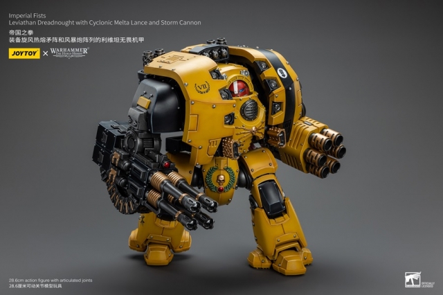 Imperial Fists Leviathan Dreadnought with Cyclonic Melta Lance and Storm Cannon | JoyToy ...