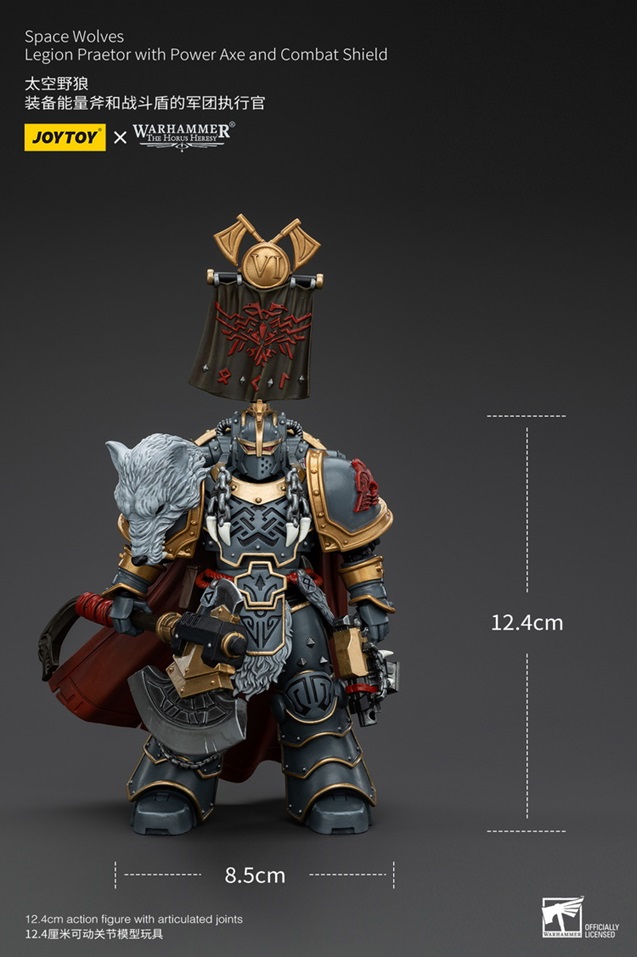 Space Wolves Legion Praetor with Power Axe and Combat Shield 1/18 Scale ...