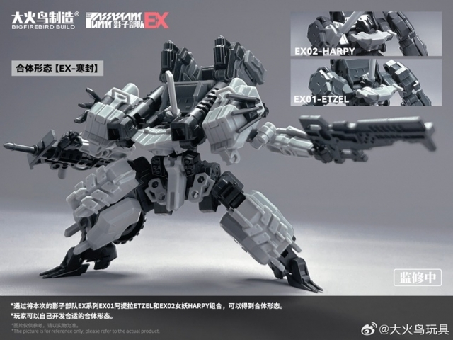 EX01 Etzel and EX02 Harpy Shadow Force EX Model Kit Set | Big Firebird x Bird Binary