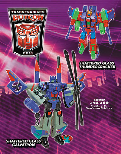 Galvatron and Thundercracker Shattered Glass Botcon Exclusive | Transformers Convention 2011 ...