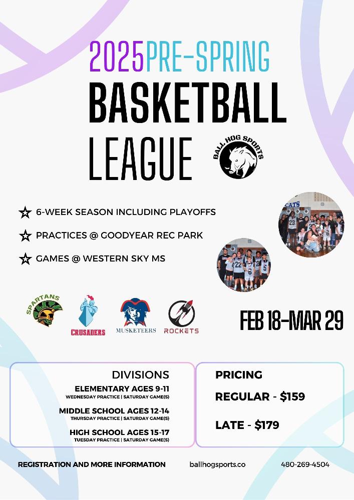 Pre-Spring 2025 League Flyer