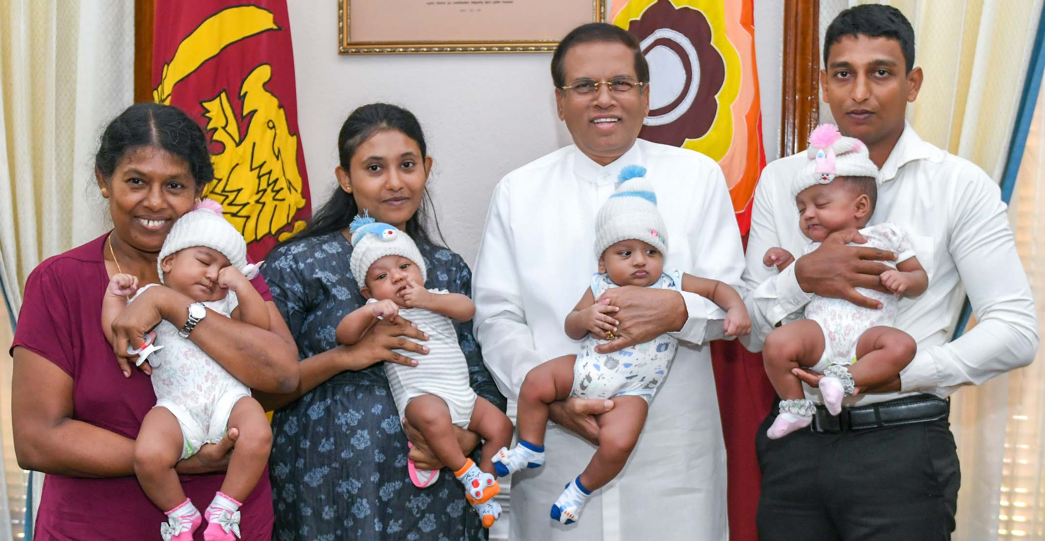 President assists family with quadruplets - The Morning - Sri Lanka News
