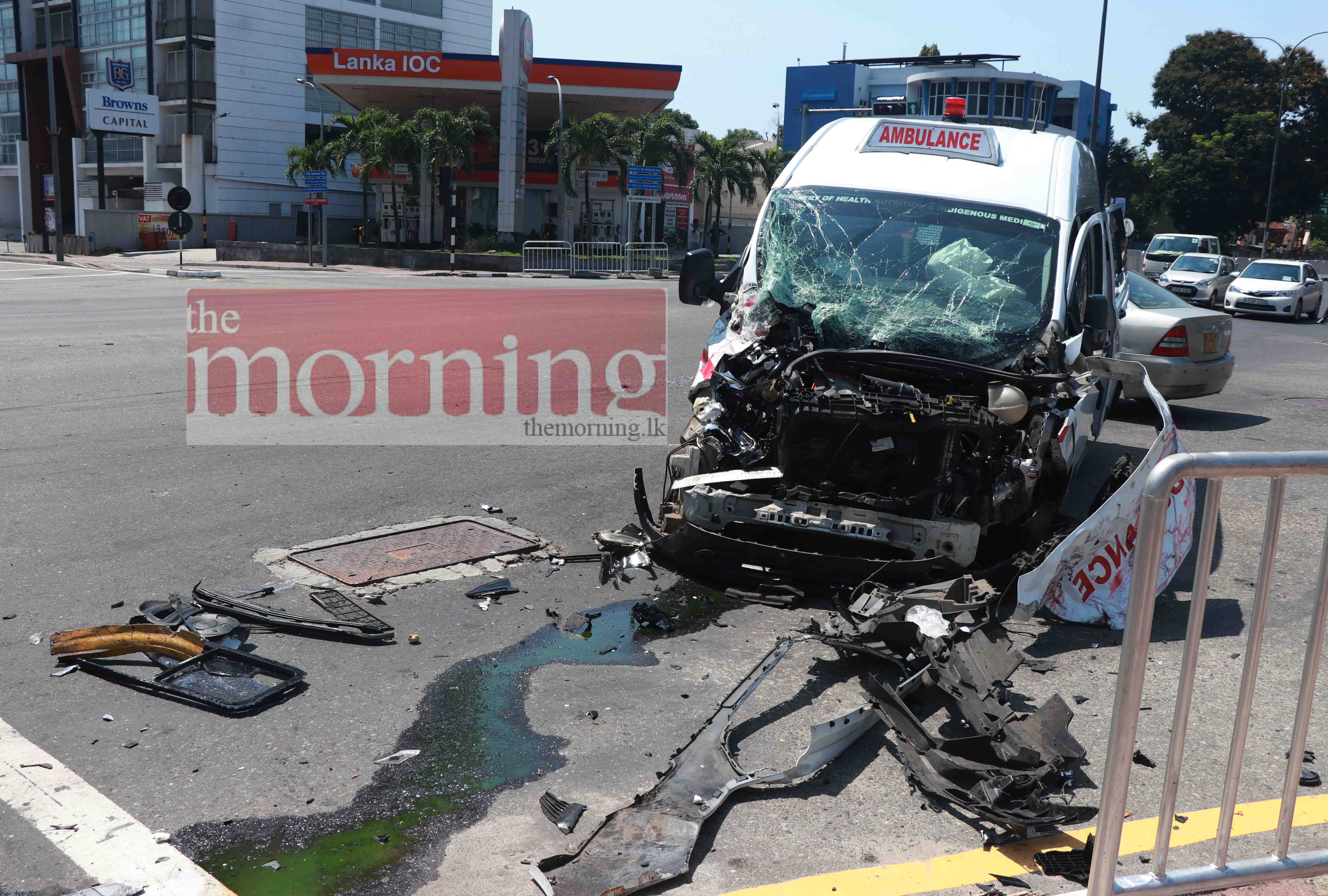 Several injured following ambulance-bus collision in Borella - The ...