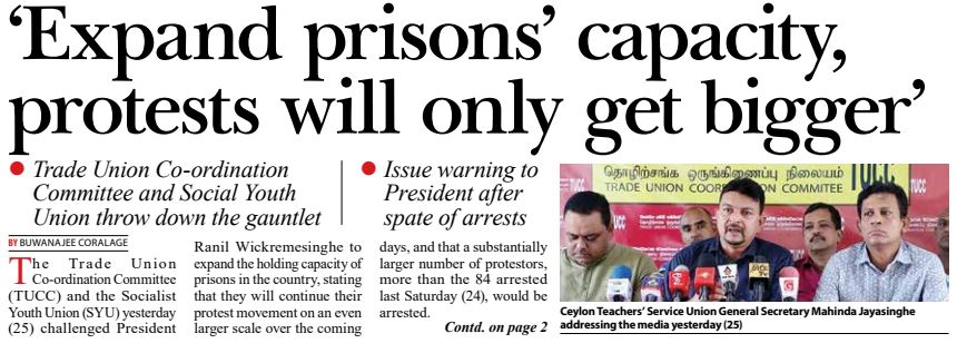 ‘Expand prisons’ capacity, as protests will only get bigger' - The ...