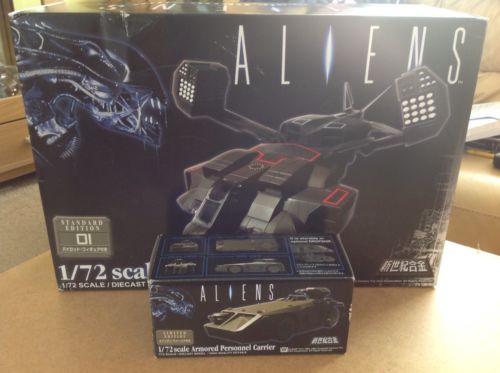 Aoshima Aliens Drop Ship 01 PLUS Aoshima Aliens APC Vehicle, Die Cast 1 ...