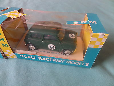 SRM SCALE RACEWAY MODELS MINI COOPER SLOT CAR SET ULTRA RARE 1/40 SCALE ...