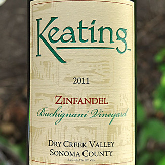 Keating Wines 2011 Buchignani Dry Creek Valley Zinfandel