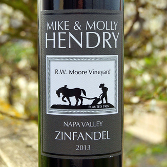 Mike & Molly Hendry Winery 2013 R.W. Moore Vineyard Napa Valley Zinfandel