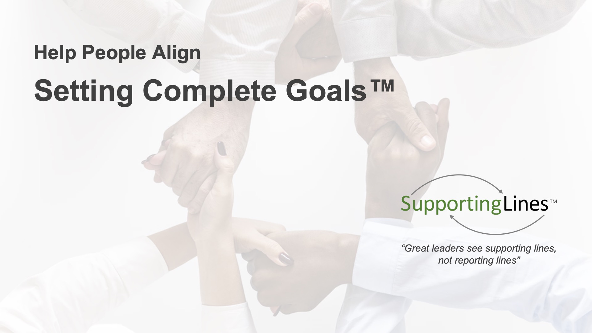 Set complete goals - SupportingLines Institute
