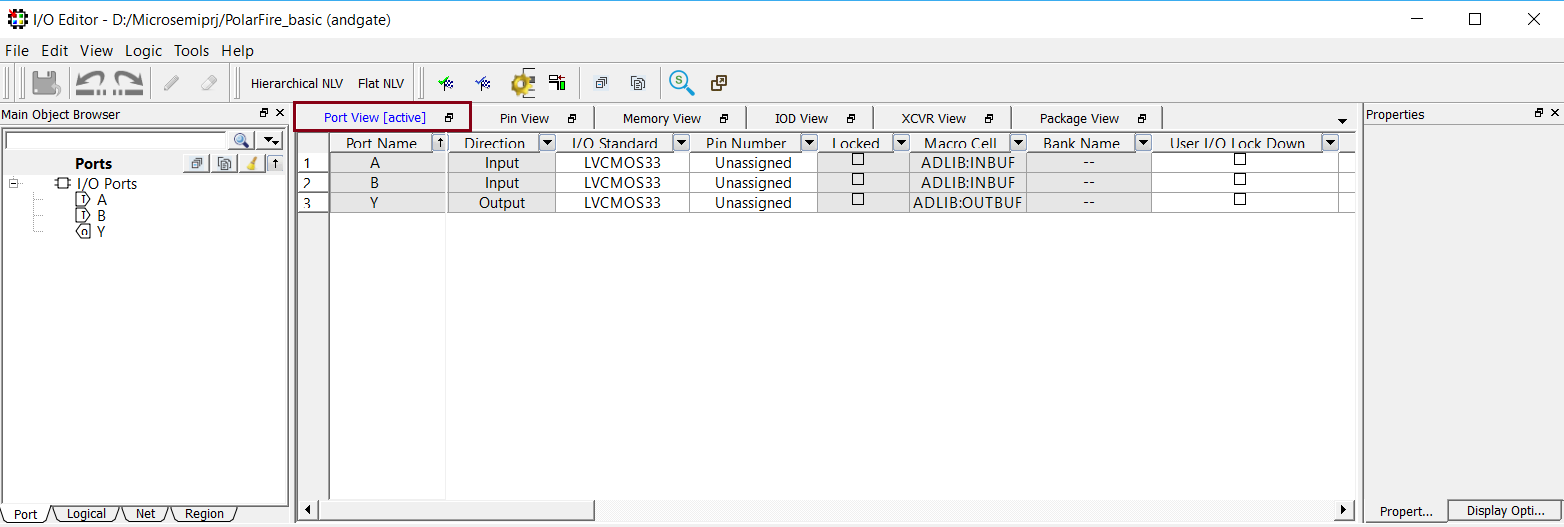 Synthesis and Pin Assignments