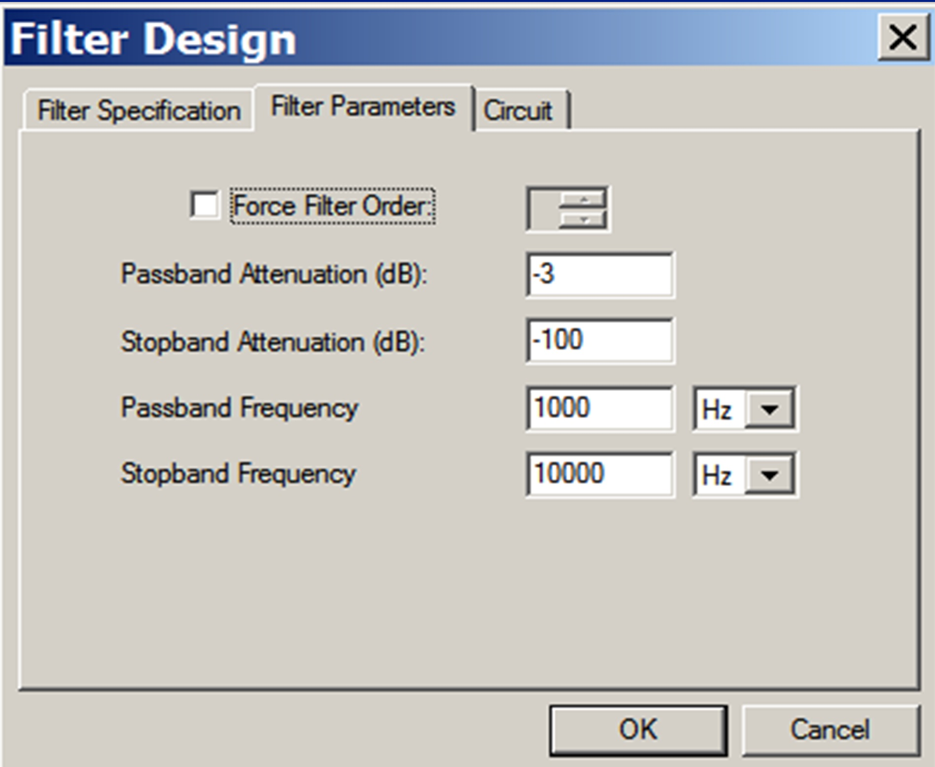 Filter Design Example