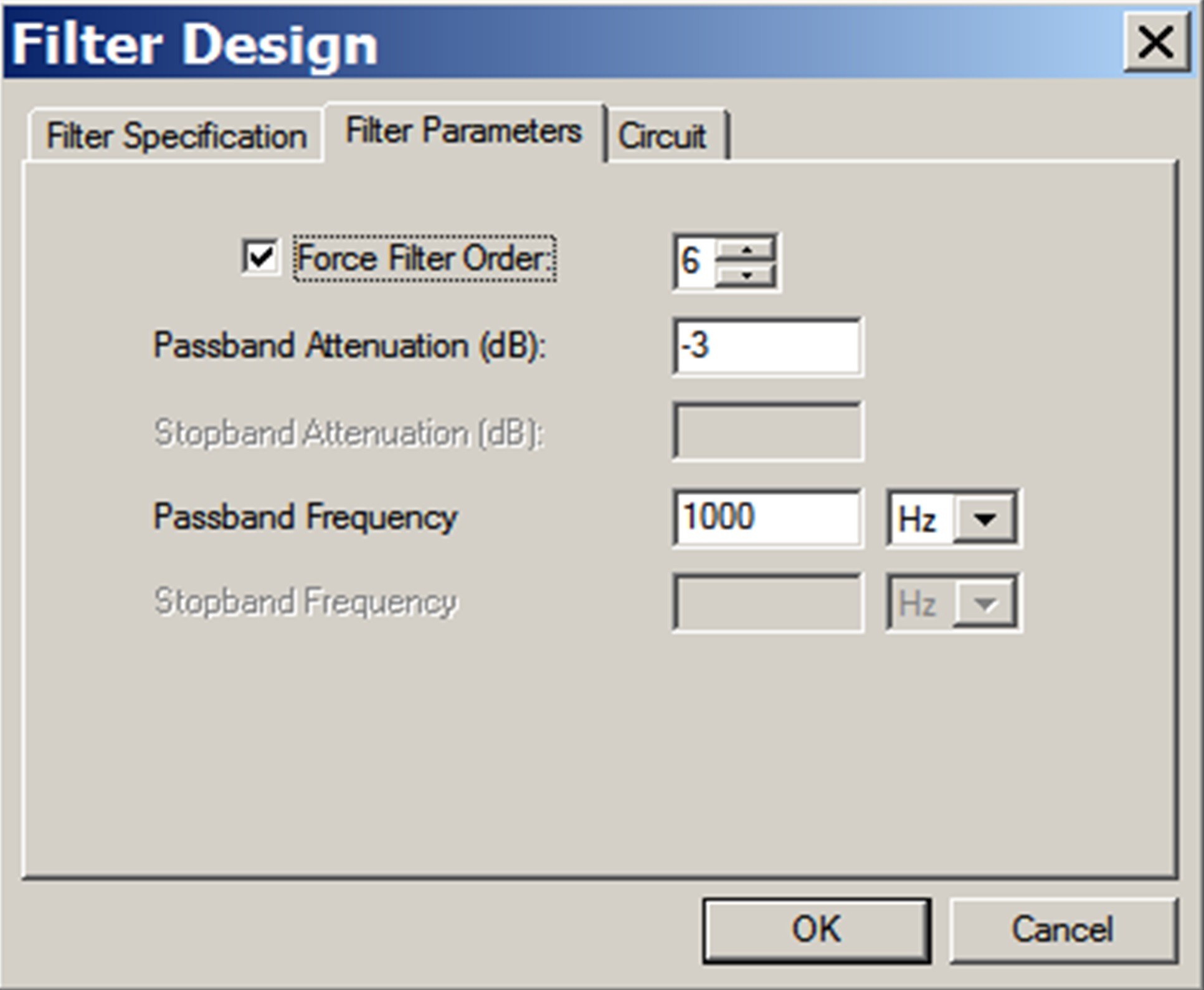 Filter Design Example