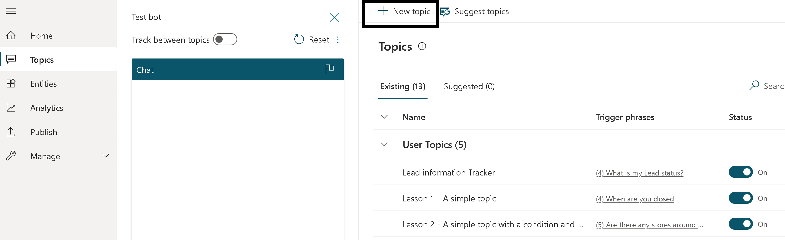 Create chatbot using Dynamics 365 Power Virtual Agent Create chatbot using Dynamics 365 Power Virtual Agent
