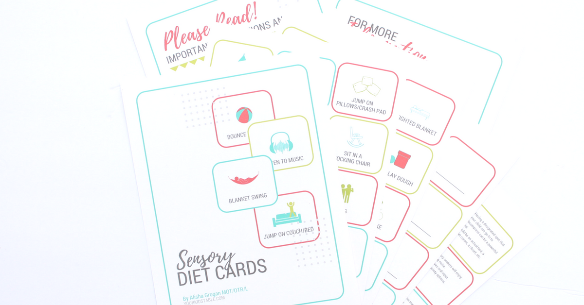 Free Printable Sensory Diet Cards - Templates Printable