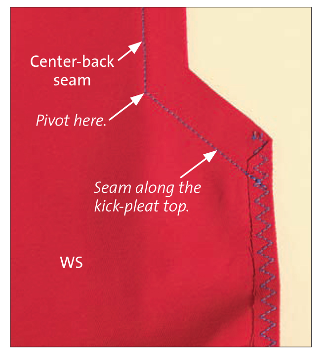 How to Sew a Basic Kick Pleat - Threads