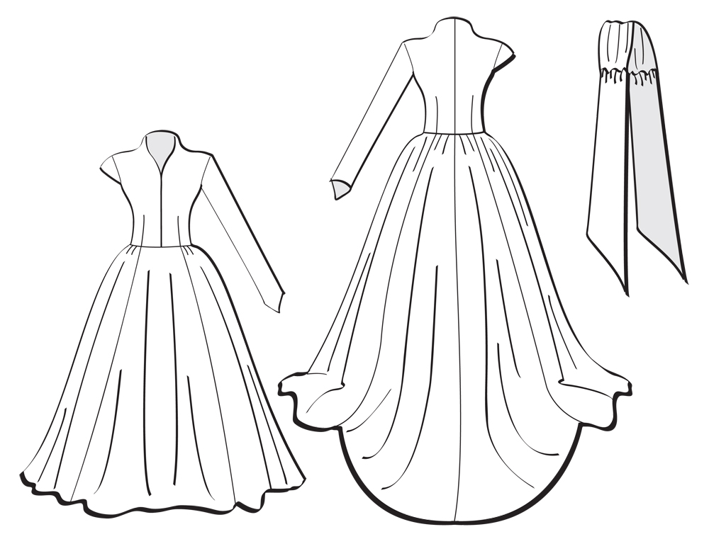 Pattern Review of Vogue 2979 Traditional Wedding Dress