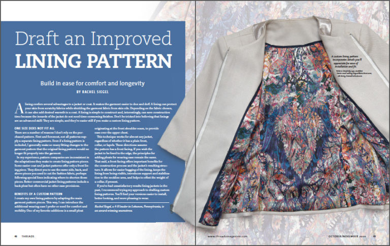 How to Draft Your Own Lining Pattern - Threads