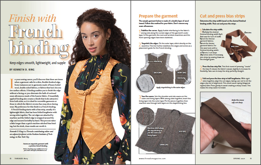 Where, Why, and How to Apply French Binding - Threads