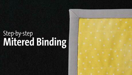 DIY Miter Template: How to Miter Binding Corners - Threads