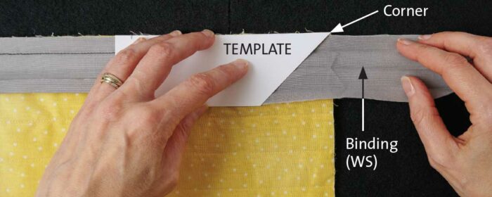 DIY Miter Template: How to Miter Binding Corners - Threads