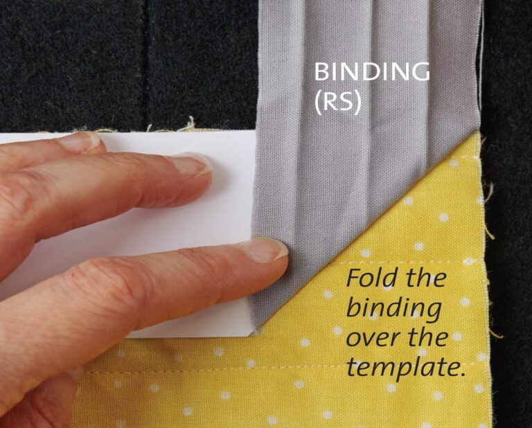 DIY Miter Template: How to Miter Binding Corners - Threads