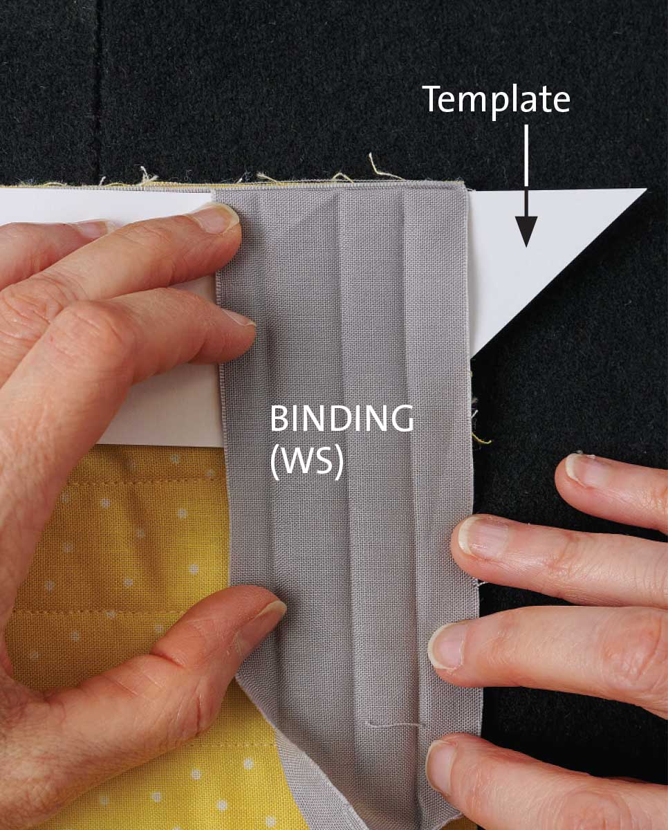 DIY Miter Template: How to Miter Binding Corners - Threads