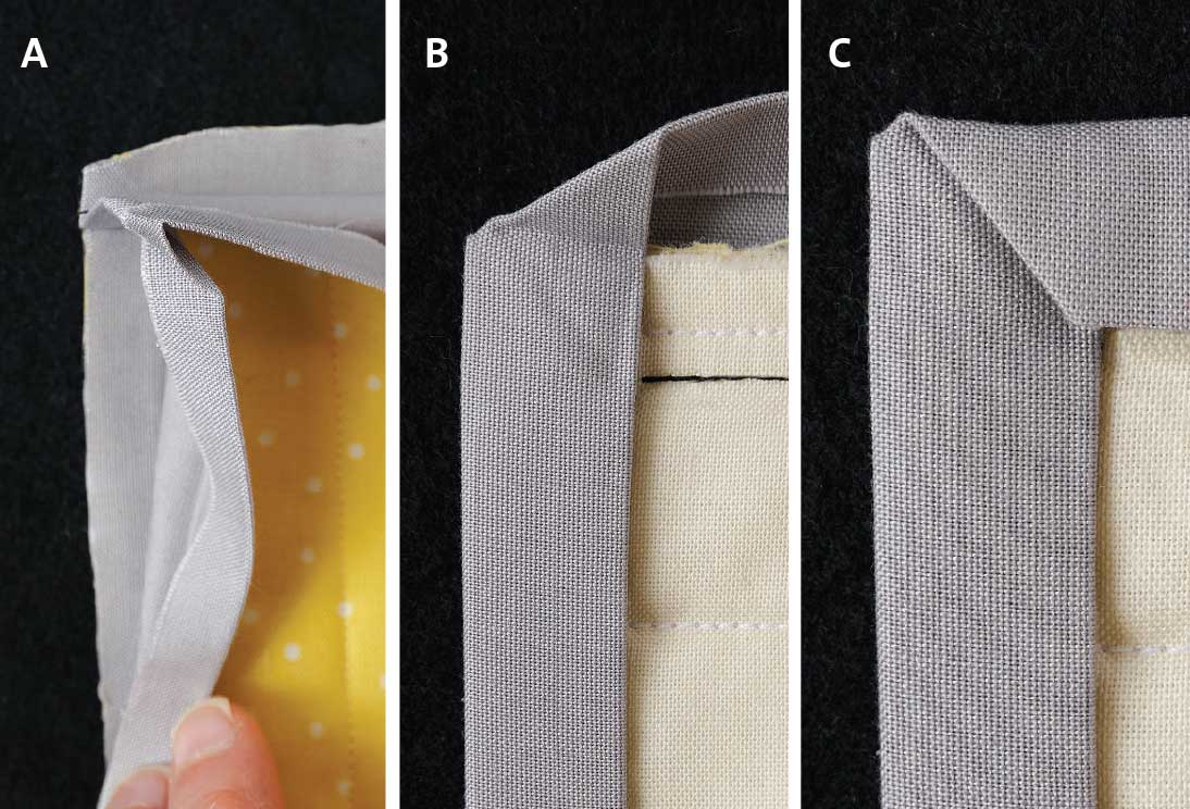 DIY Miter Template: How to Miter Binding Corners - Threads