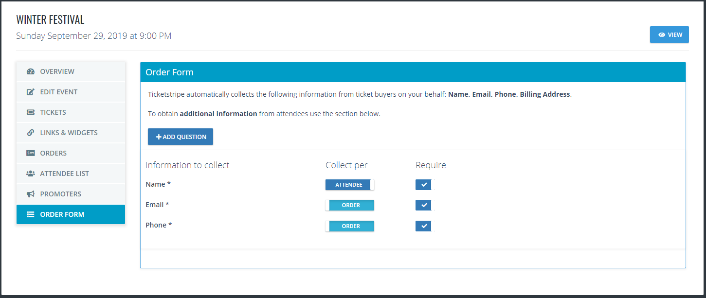 How to allow ticket buyers to add multiple names with Ticketstripe