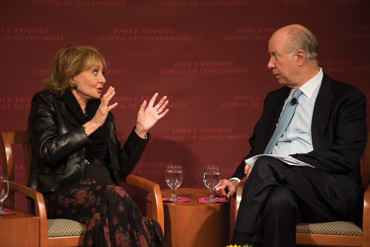 Barbara Walters at the IOP | News | The Harvard Crimson