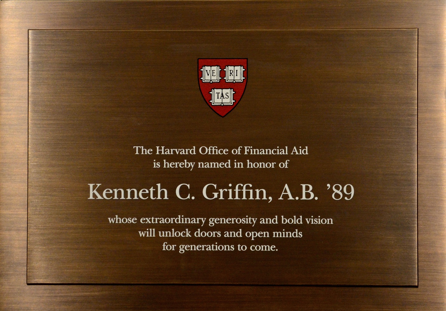 Financial Aid Office Dedication Plaque | News | The Harvard Crimson