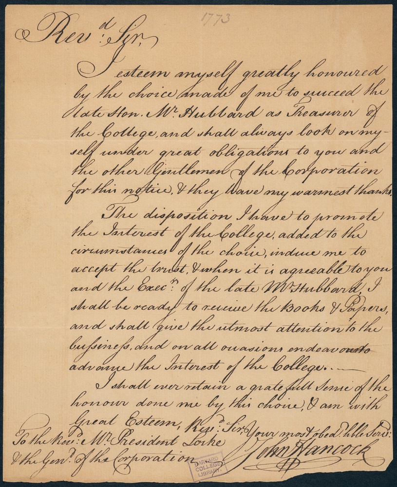 John Hancock accepts Treasurer position | Magazine | The Harvard Crimson