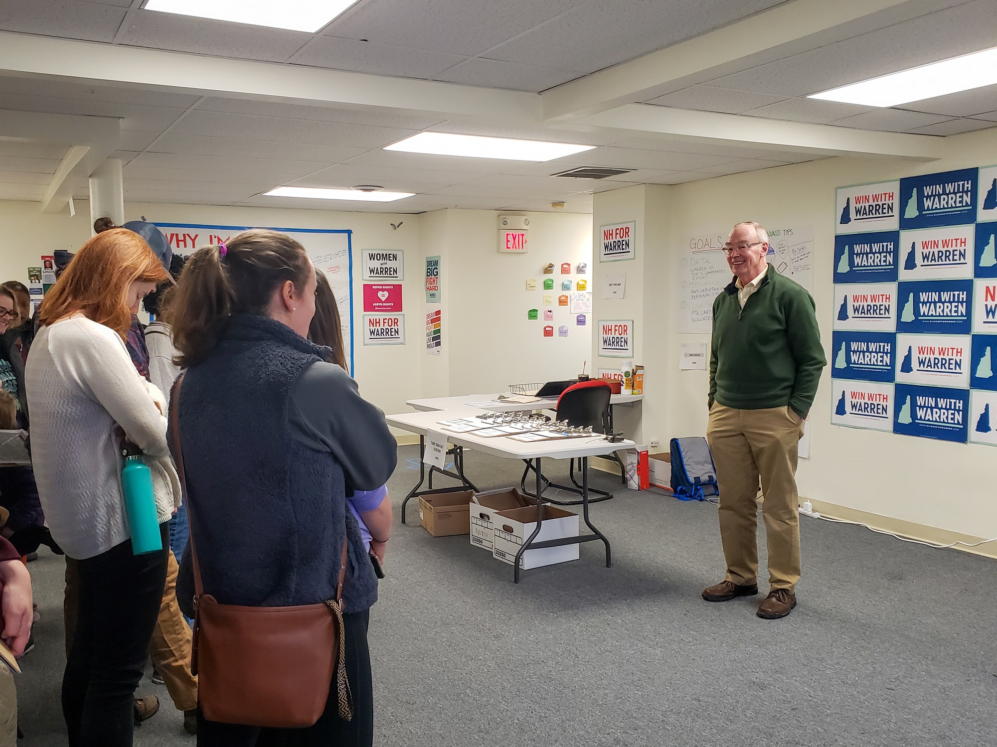 Harvard Law Professor Bruce Mann Campaigns for Warren in New Hampshire ...