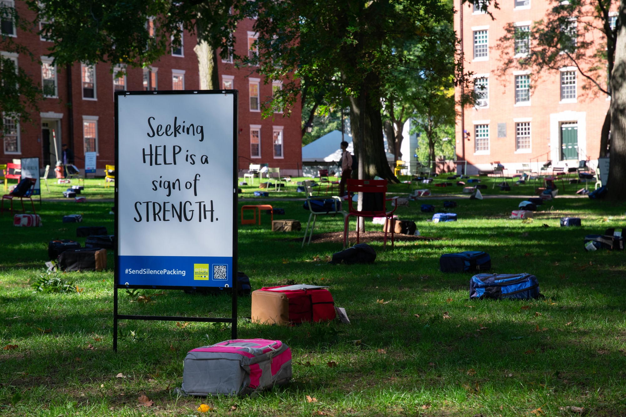 Display of 1,000 Backpacks in Harvard Yard, Representing Toll of ...