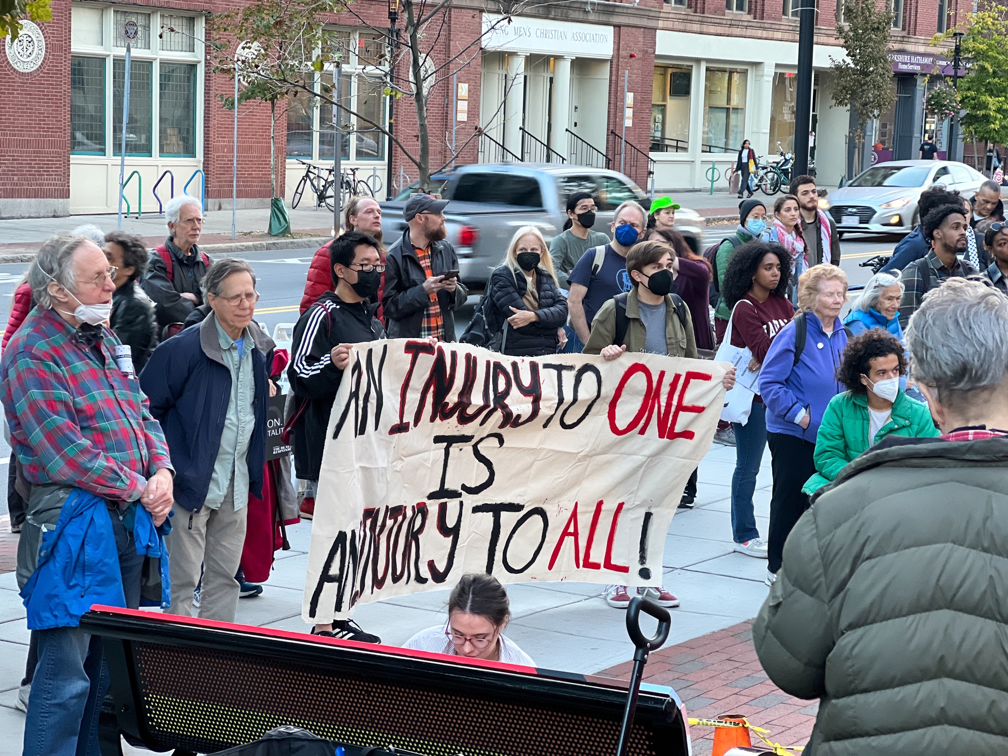 Cambridge Activists Protest Police Brutality at City Hall Demonstration ...