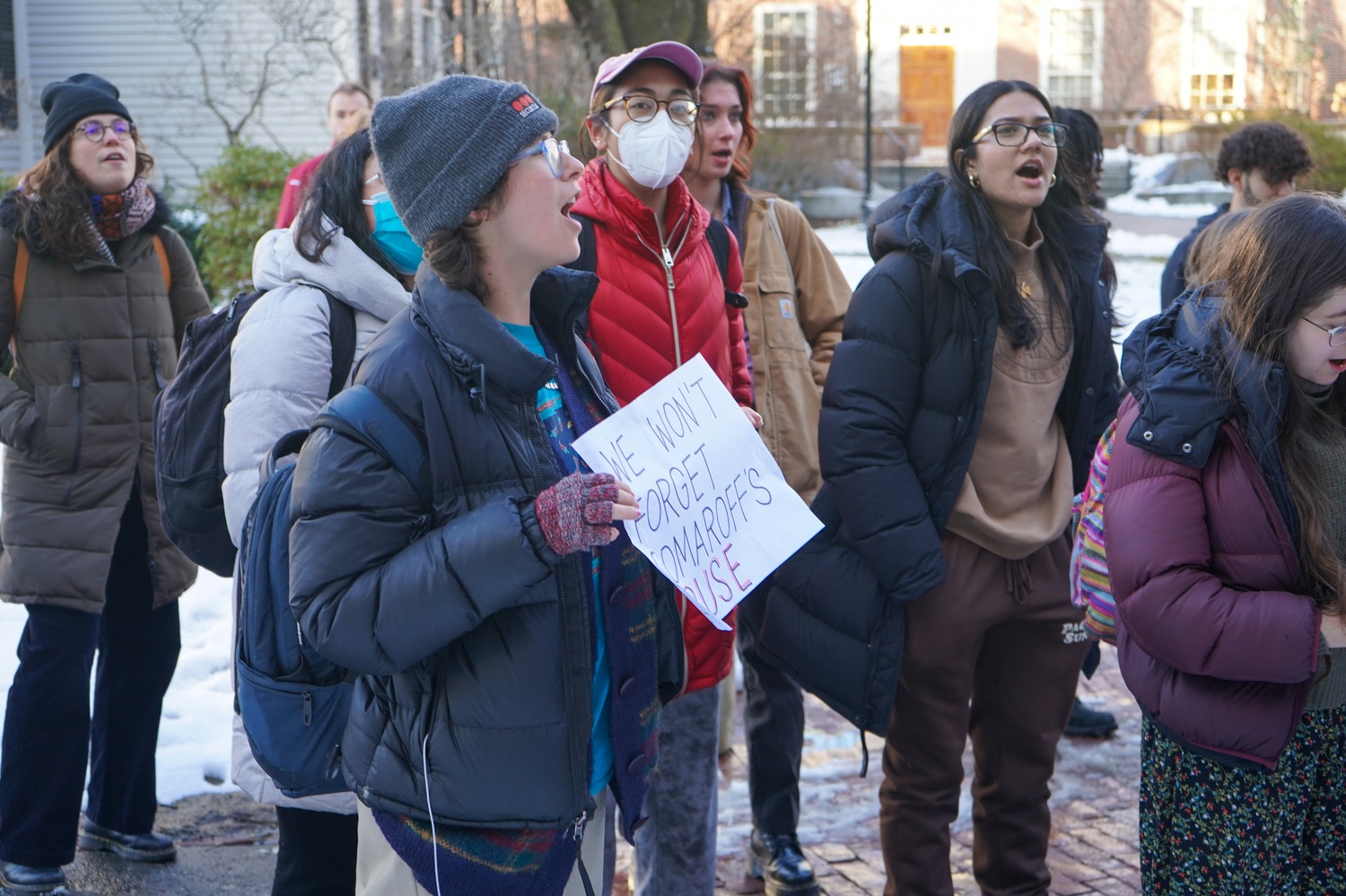 Students Demonstrate Against Comaroff at Barker Center | News | The ...