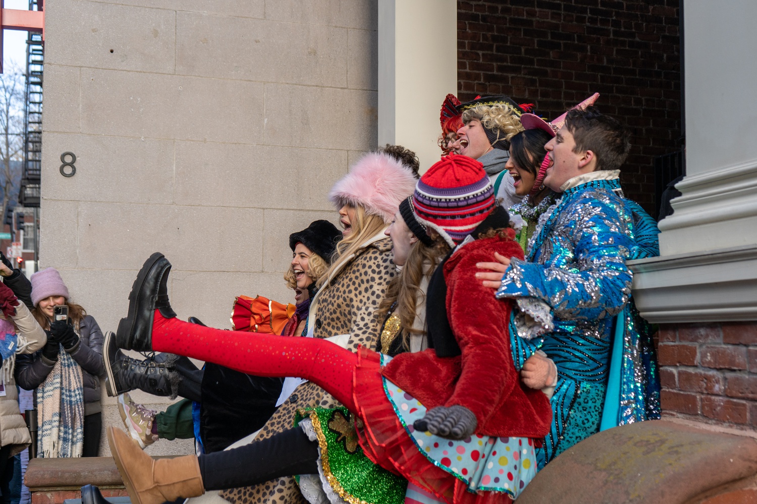 Jennifer Coolidge Farkas Hall High Kicks | Multimedia | The Harvard Crimson