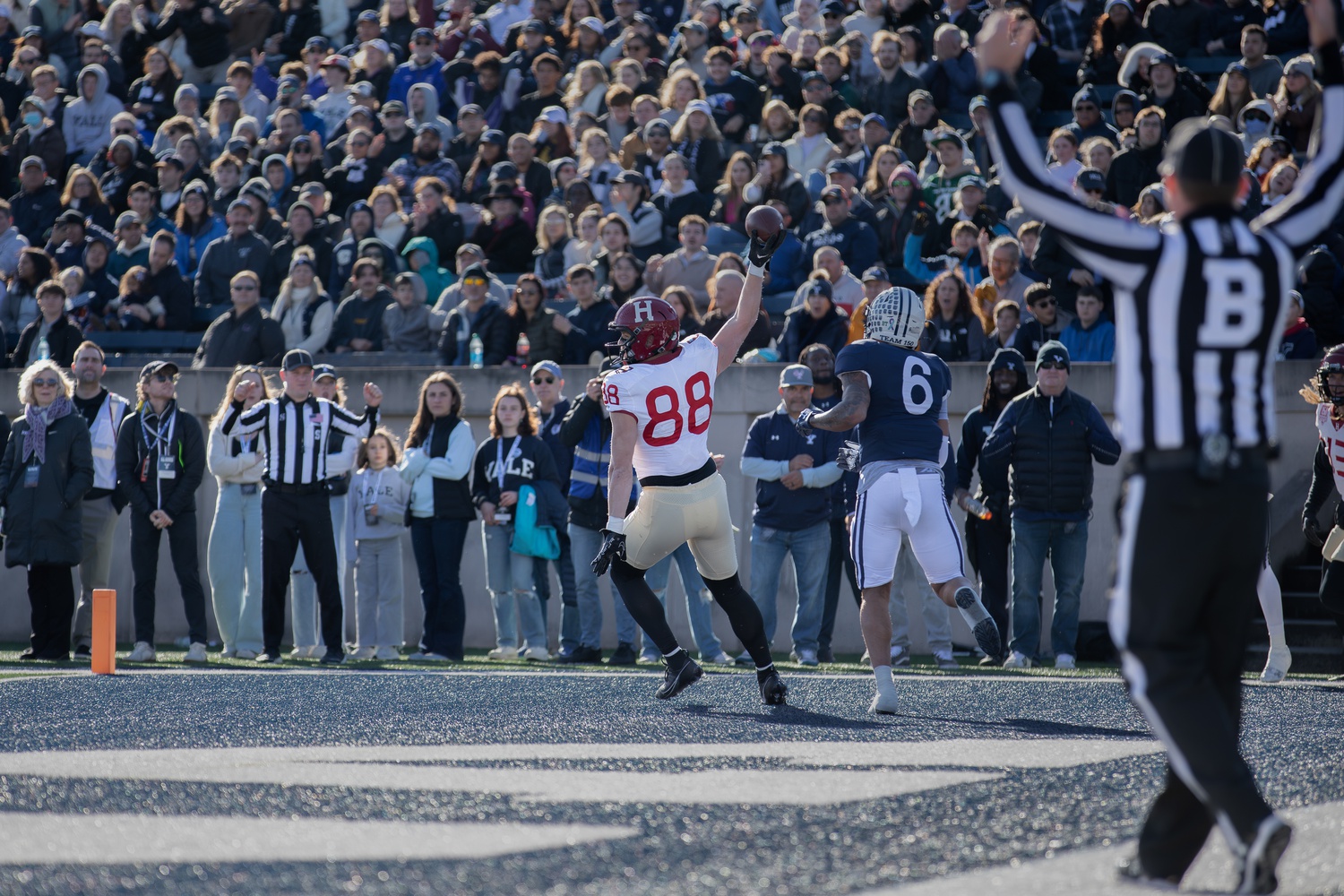 Tyler Neville Scores a Touchdown for the Crimson | Multimedia | The ...