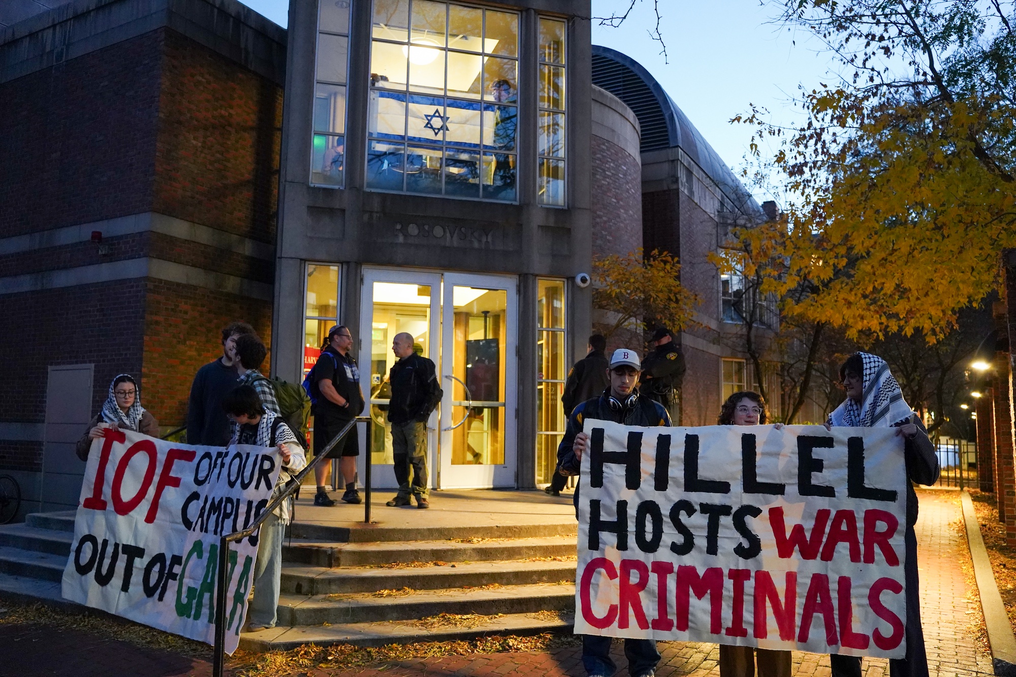 Jews for Palestine Rally Outside Harvard Hillel to Protest Former IDF ...